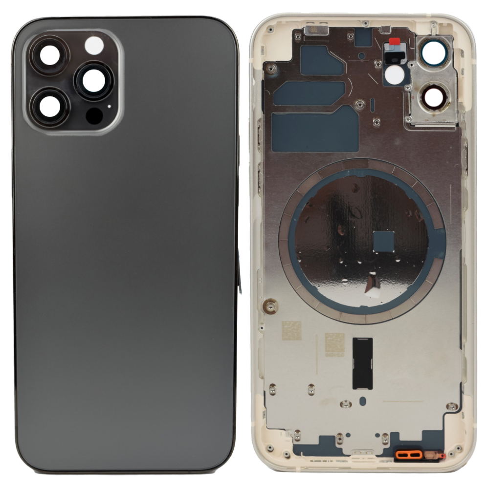 iPhone 12 Pro Semi-Komplet Bagcover med Logo (Pulled) - Graphite ...